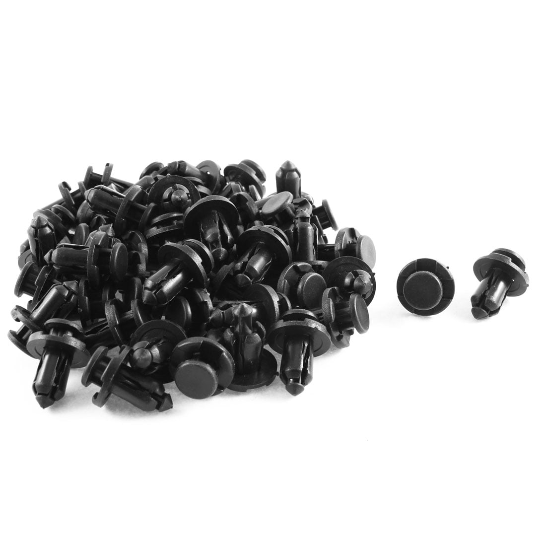 Unique Bargains 50 Pcs Black Plastic Splash Guard Fastener Mat Clips ...