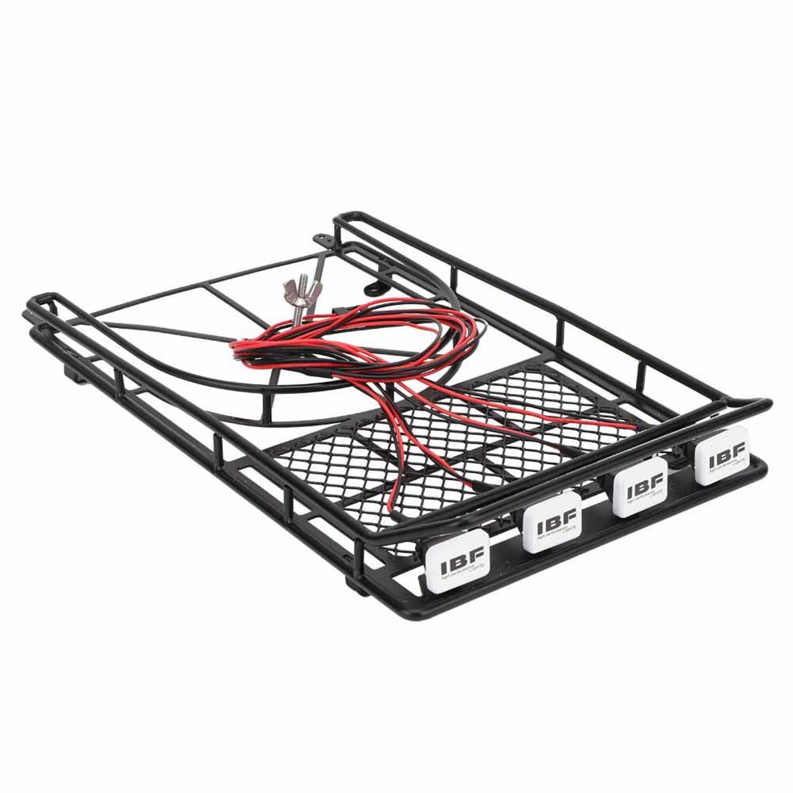 Ccdes RC Roof Rack with LED,RC Car Roof Rack Luggage Carrier Tray with ...