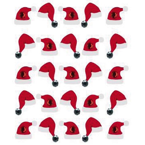 Jolee's Boutique Christmas Santa Hat Stickers, 25 Piece - Walmart.com