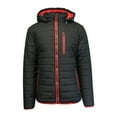 Men's Heavyweight Puffer Jacket With Contrast Color Trim & Detachable ...