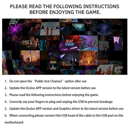 VR Cable Charging Link Type-C Male to Male Date Line Wire Travel Gaming ...