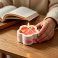 WYBXZ Starrys Garden Pink Flower Shape Plaster Candle – Gypsum Jar ...