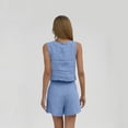Crop Tops for Women Dusty Pink Sleeveless Square Neck Summer Loose Fit ...