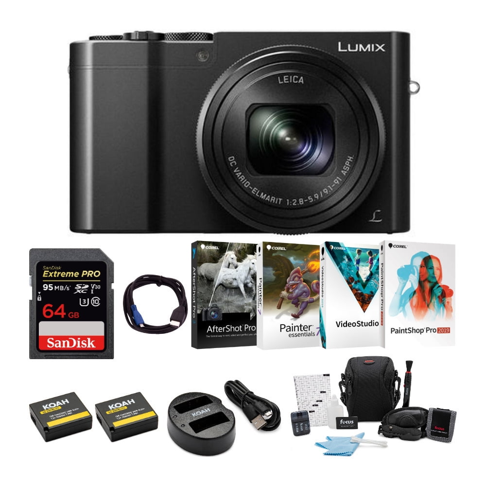 Panasonic LUMIX 4K Digital Camera (Black) with 64GB SD Card and Battery ...