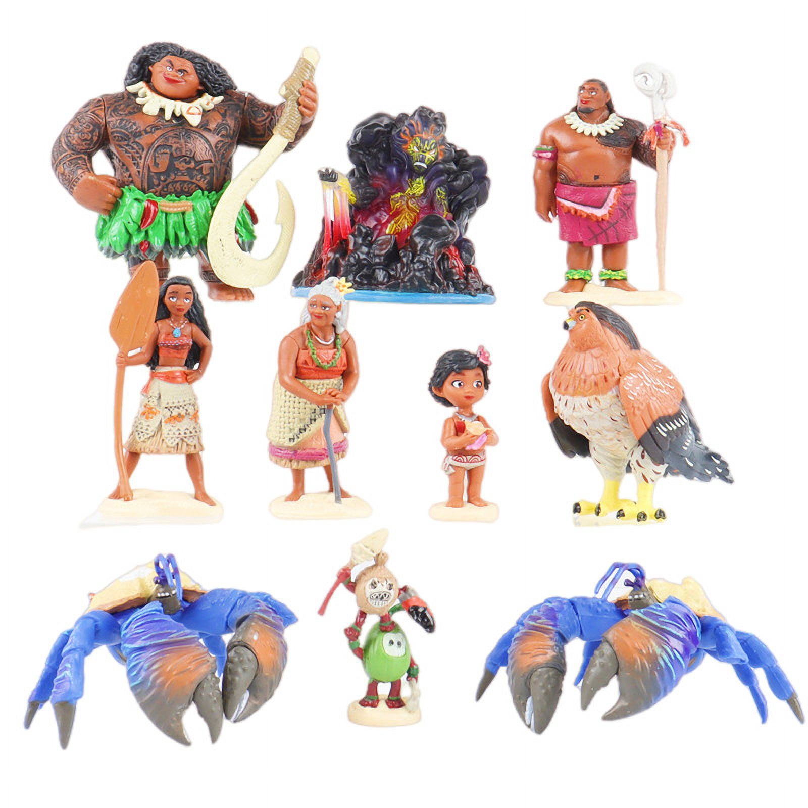 6/10Pcs Set Disney Movie Moana Figure Dolls Set Demigod Maui Moana ...