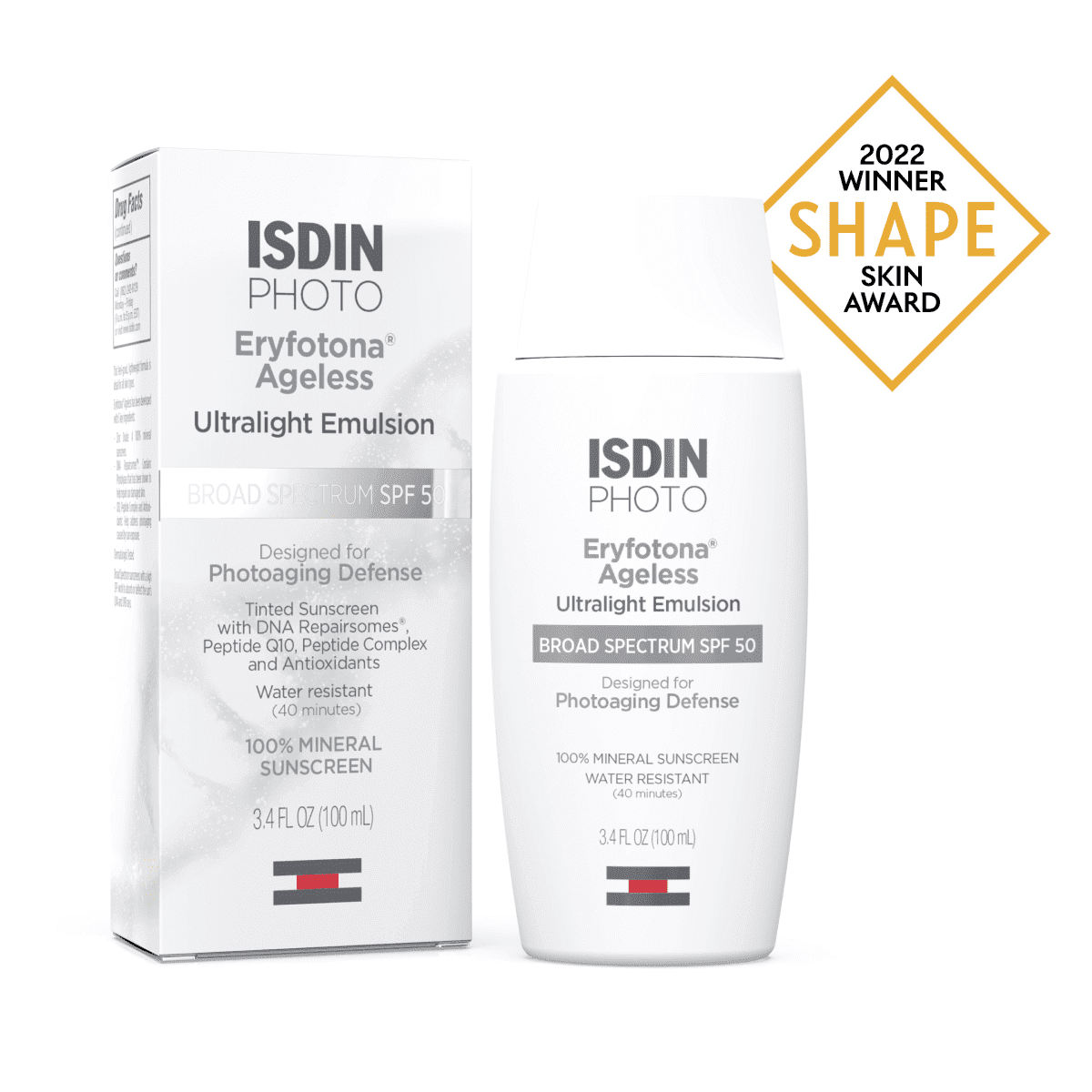 ISDIN Eryfotona Ageless Tinted Mineral Sunscreen SPF 50 Zinc Oxide 3.4 ...