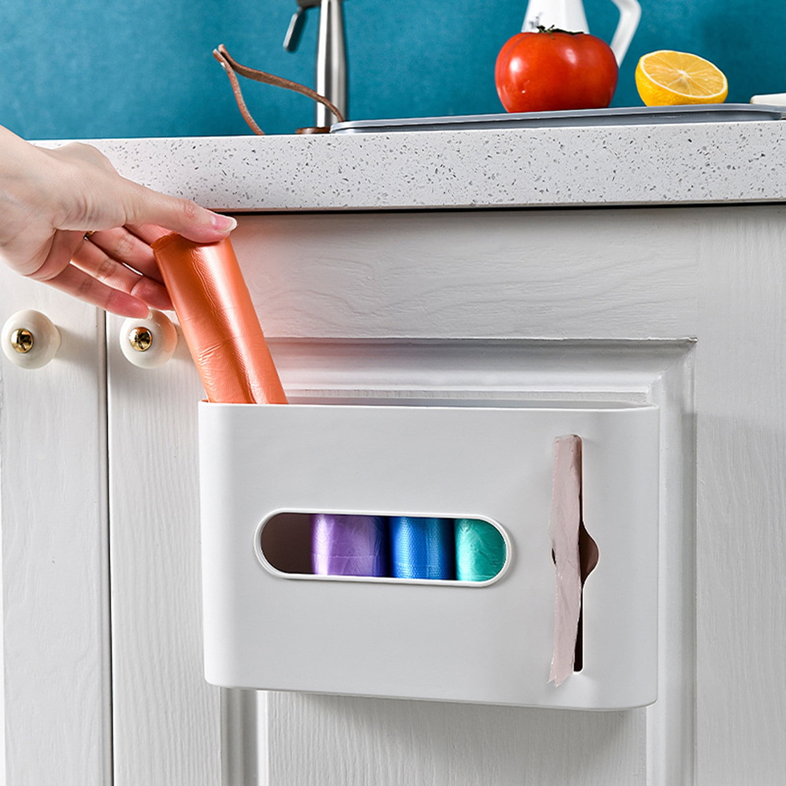 Waroomhosue 1 Set Garbage Bag Box with Lid Strong Load-bearing Punch ...