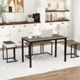 BAYUELSWU 4 Piece Dining Table Set, Space-Saving Dining Set with Table ...