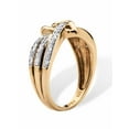 PalmBeach Jewelry Round Diamond Crossover Heart Promise Ring 1/10 TCW ...