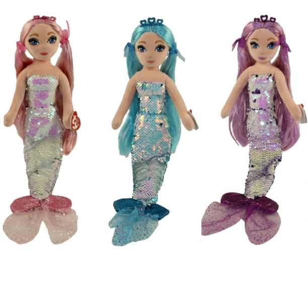 TY Sea Sequins Plush Mermaids - SPRING 2019 SET OF 3 (Cora, Lorelai ...