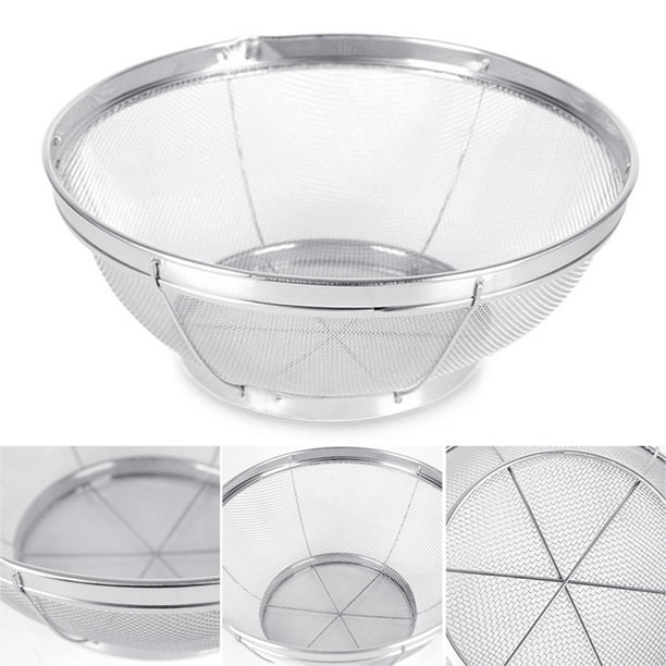 Walbest Stainless Steel Rice Sieve Bowl, Fine Mesh Strainer, Large ...