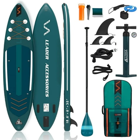 Leader Accessories Inflatable Stand Up Paddle Board with Premium SUP ...