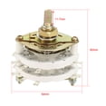 4P3T 4 Pole 3 Position 2-Deck Band Channel Rotary Switch Selector ...