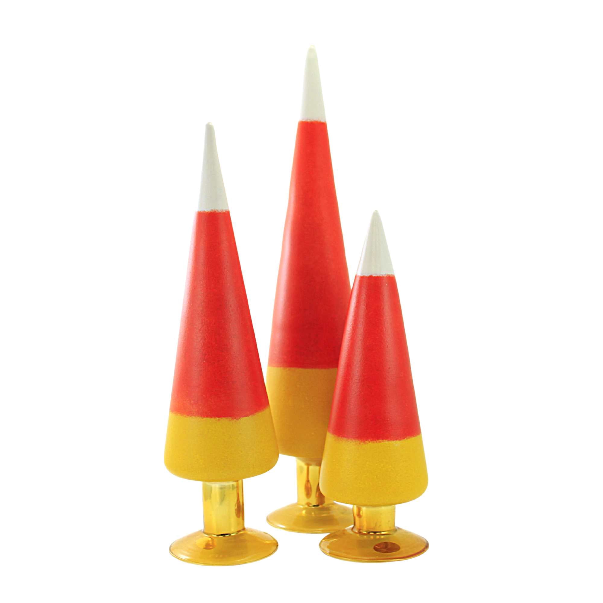 Halloween Candy Corn Trees Glass Set Of 3 Fall Candy3 Gold - Walmart.com