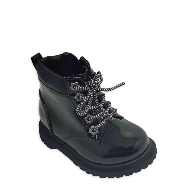 Wonder Nation Baby Girl Combat Boot, Sizes 2-6 - Walmart.com