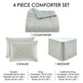 Five Queens Court 4-Piece Queen Comforter Set, Modern Geometric Design ...