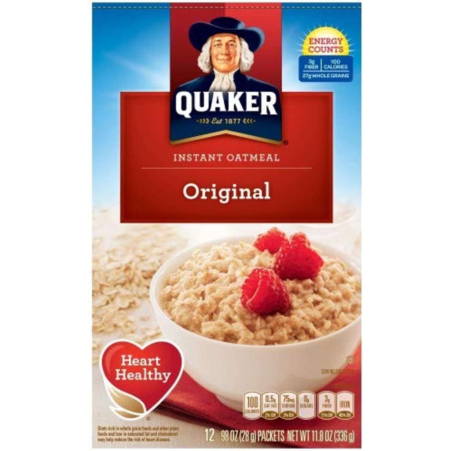 Quaker Oats Instant Oatmeal - Original - Packet - 11.80 Oz - 12 / Box ...