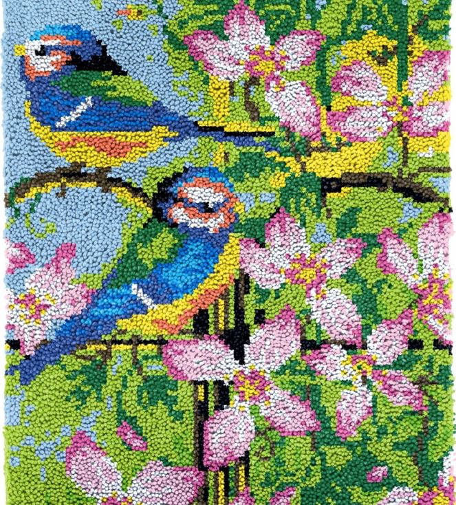 Blue Birds | Rug Making Latch Hooking Kit - Walmart.com