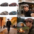 Artistic Floral Beret Hat Adjustable Inner Band Multiple Color Option ...