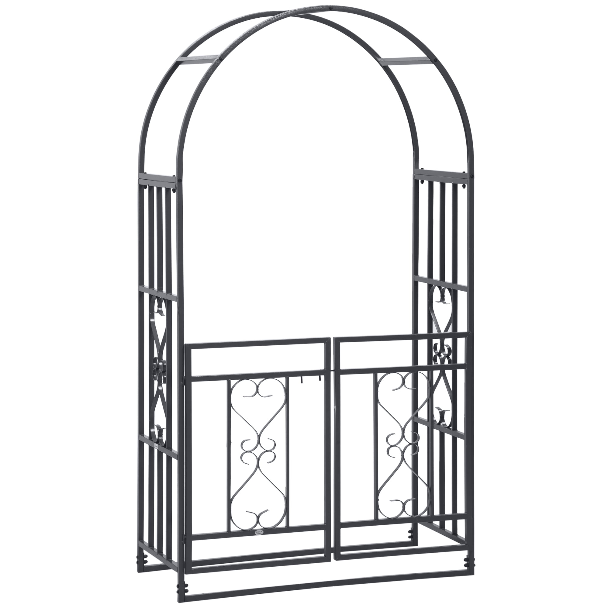 Click here for Outsunny 6.7 Ft Steel Garden Arch With Gate Outdoo... prices