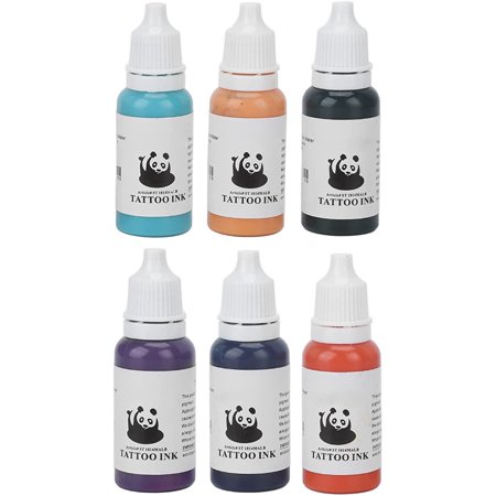 Tattoo Color Set, 6 Colors Tattoo Inks Set Professional Portable Even ...