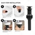 Bathroom Sink Pop-Up Drain Assembly with Overflow for vanity, Matte ...