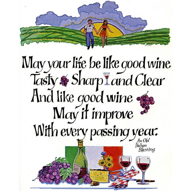 Catholic print picture - Old Italian Blessing - 8" x 10" ready to be ...