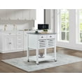 Mobile Rolling Kitchen Island Trolley with Marble Top, Drawer & Slide ...