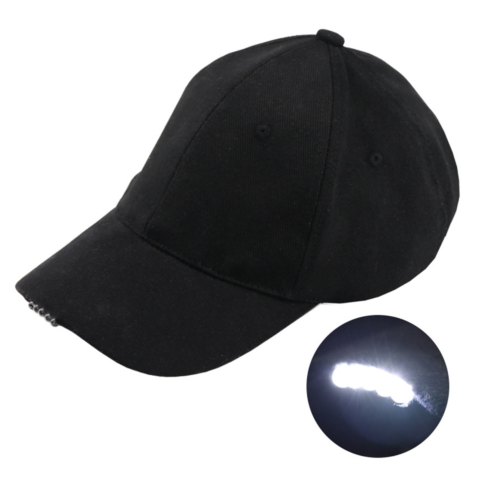 Hands-Free LED Baseball Cap 5 LED Battery Powered Headlamp Hat LED ...