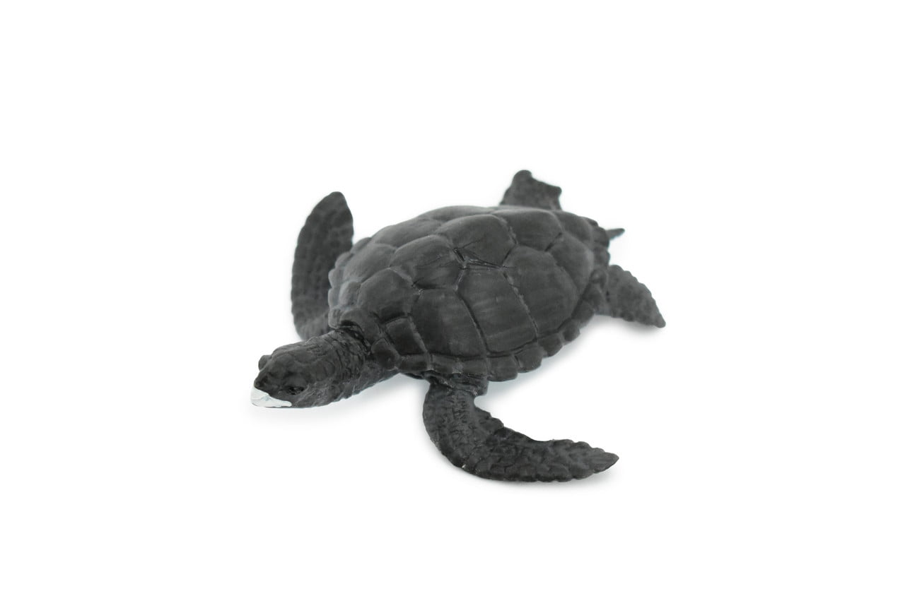 Turtle, Dark Green Sea Turtle, Museum Quality, Hand Painted, Rubber ...