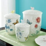 Lenox Butterfly Meadow Canister, Set of 3, Porcelain - Walmart.com