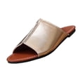 Bkhluea Women Open-Toe Slide Sandals Single Strap Flat Shoes ...