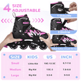 Roller Blades for Boys Girls 4 Sizes Adjustable Inline Skates with ...