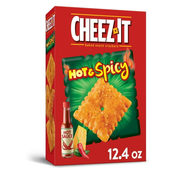 Cheez-It Hot and Spicy Baked Cheese Crackers - 12.4 Oz Box - Walmart ...