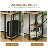 HomCom Two Person Computer Raised Workstation with Monitor Shelf, CPU ...