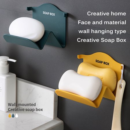 Wall-Mounted Soap Box W Streamline Double Card Slot Soap storage box ...
