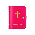 Catholic Faux Leather Holy Card Holder - Compact Pocket Prayer Card ...
