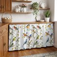 Bird Leaf Cabinet Curtain 28"Wx51"L,Dustproof Storage Cabinet Curtain ...