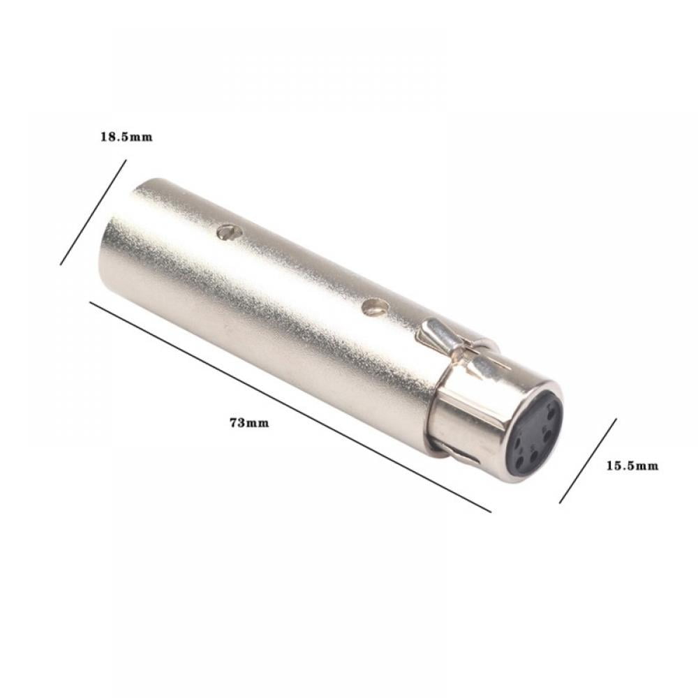 DMX plug adapter and converter, 3 Pin XLR Male To 5 Pin XLR Female ...