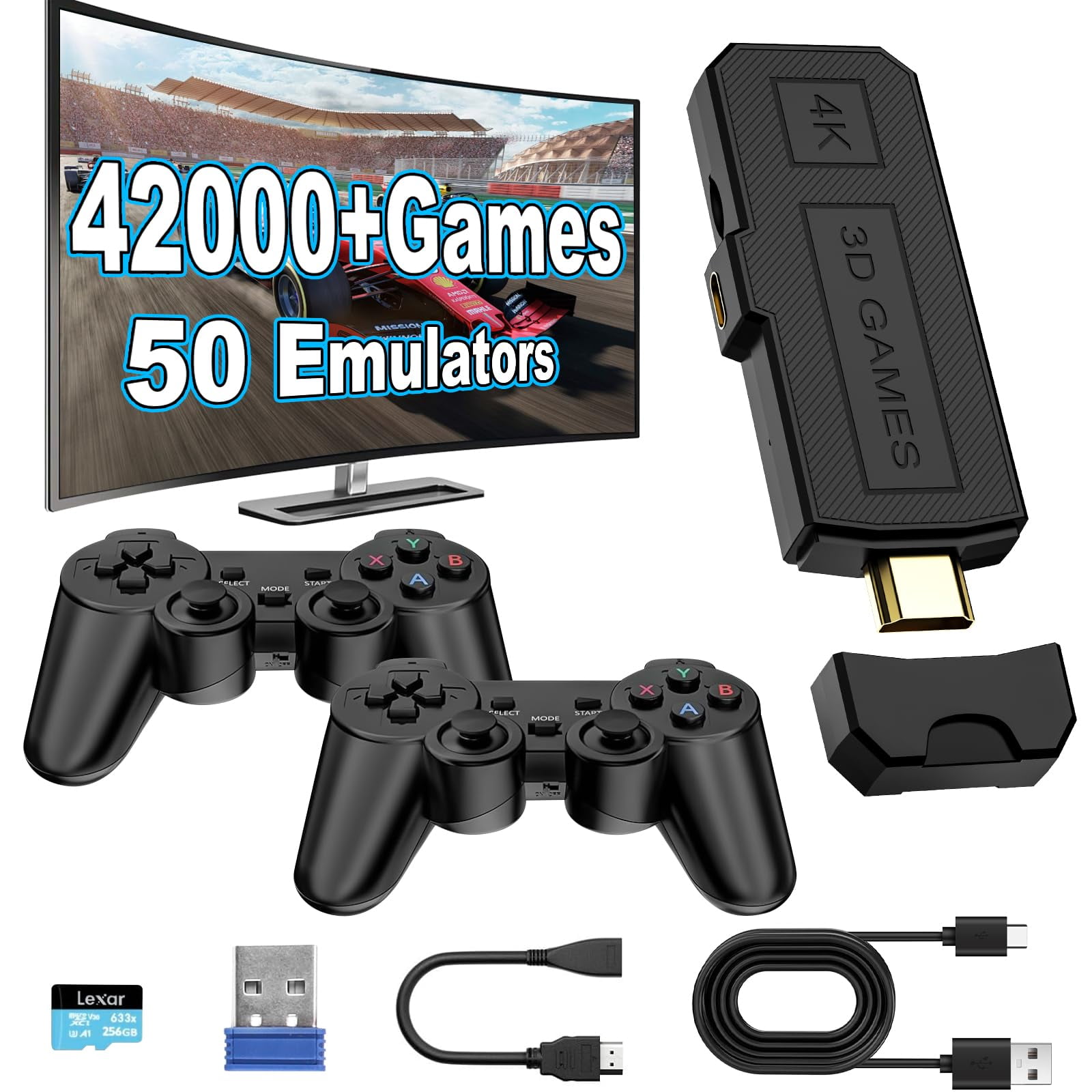 Game Stick retro inalámbrico Aksozamg 2025 con más de 42.000 juegos ...