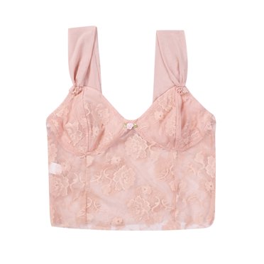 Neon Pink Fishnet Crop Top Blouse 1980s Girls Dancewear Accesory ...