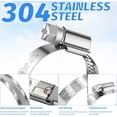 12PCS Adjustable Hose Clamps, 304 Stainless Steel Worm Gear Clamp, 1/2 ...