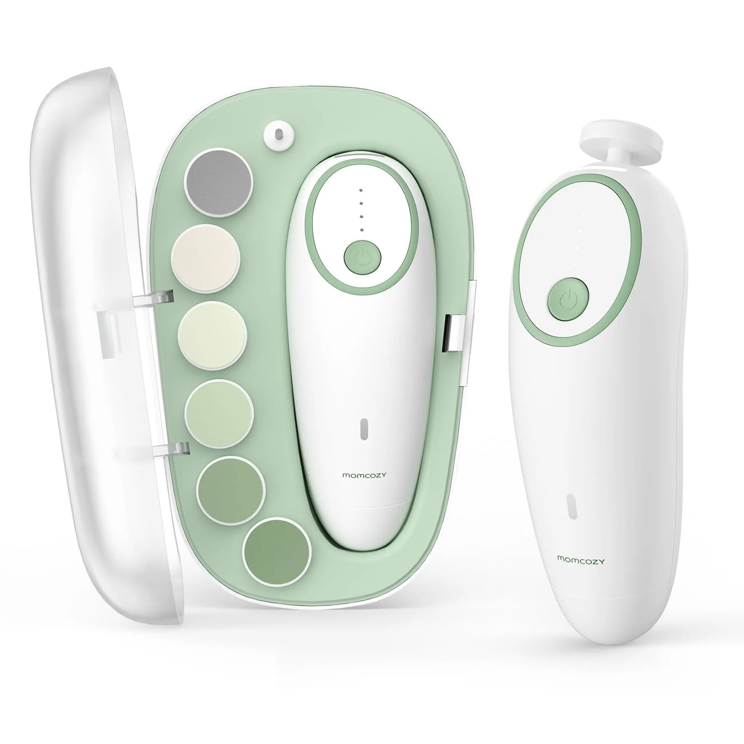 Momcozy Baby Nail File Electric Gentle Baby Nail Trimmer Electric Rechargable Baby Nail Clipper Electric 7 Grinding Head Replacement Pads