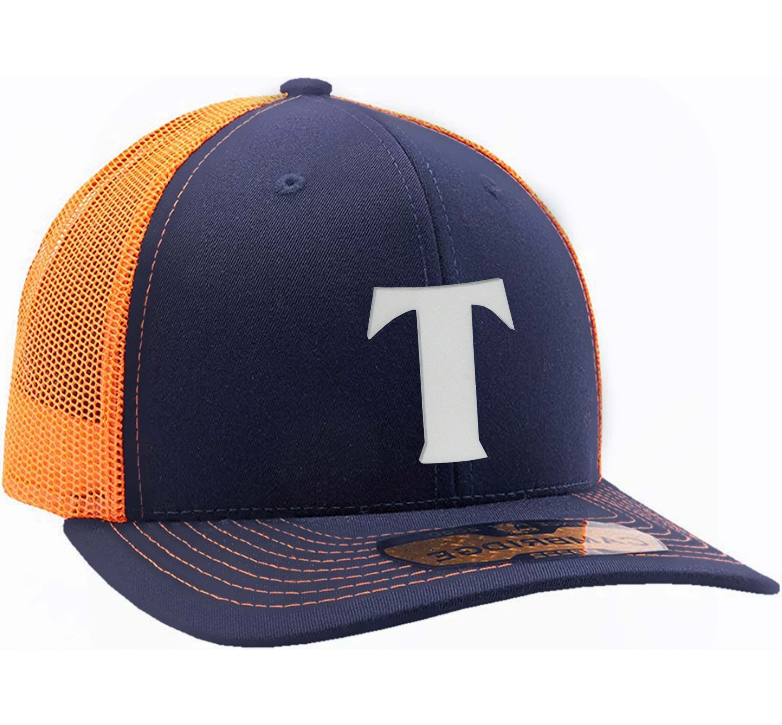 Daxton Baseball Trucker Hat 3D Capital Alphabet Letters Structured Mid ...