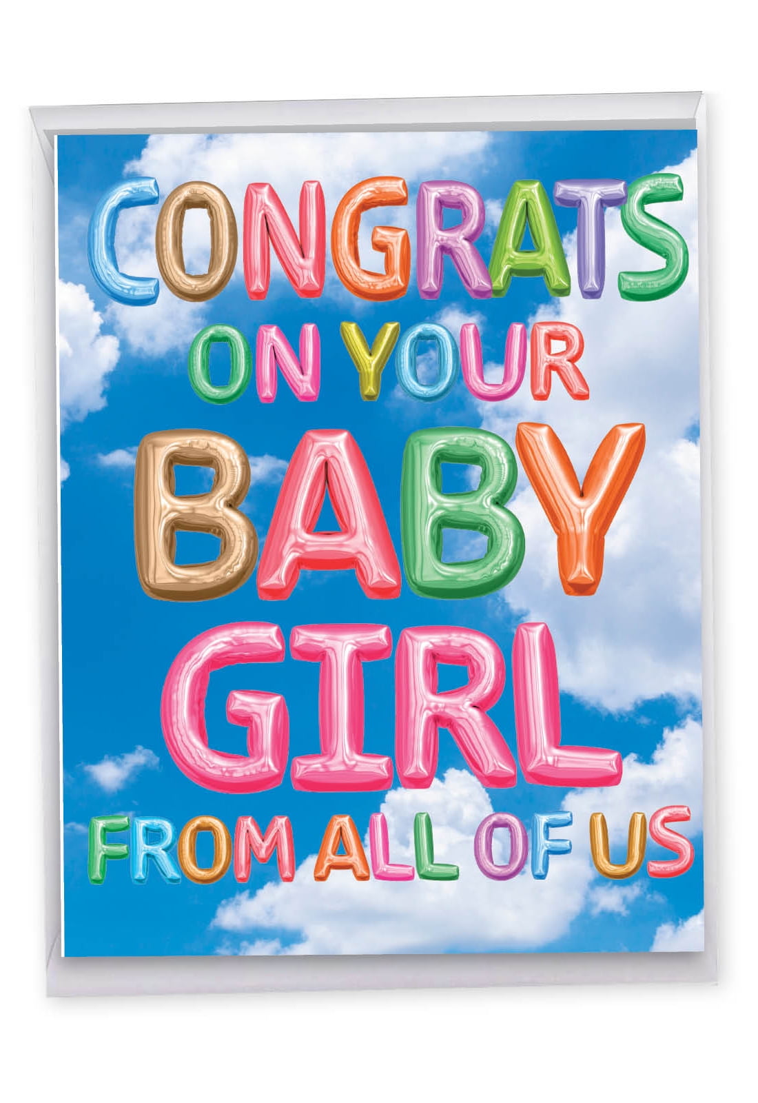 1 Big Newborn Baby Card with Envelope (8.5 x 11 Inch) - Inflated ...