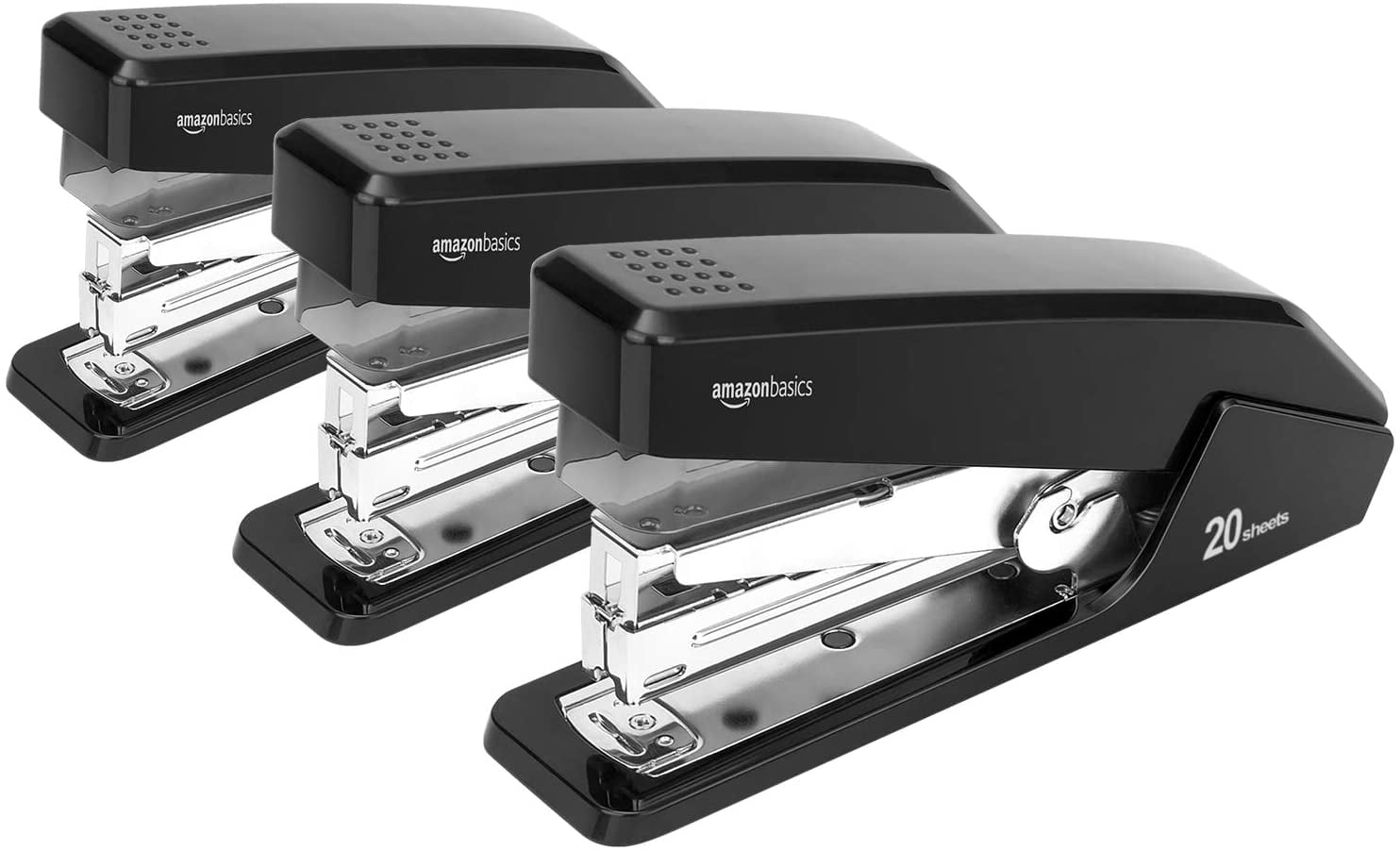 BasicBasics Reduced Effort Desktop Stapler, Full-Strip, 20 Sheet ...