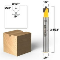 Yonico Round Over Edging Router Bit - 3/8" Radius - 1/2" Shank 13164 ...