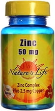 Nature's Life - Zinc 50 mg. - 100 Tablets - Walmart.com