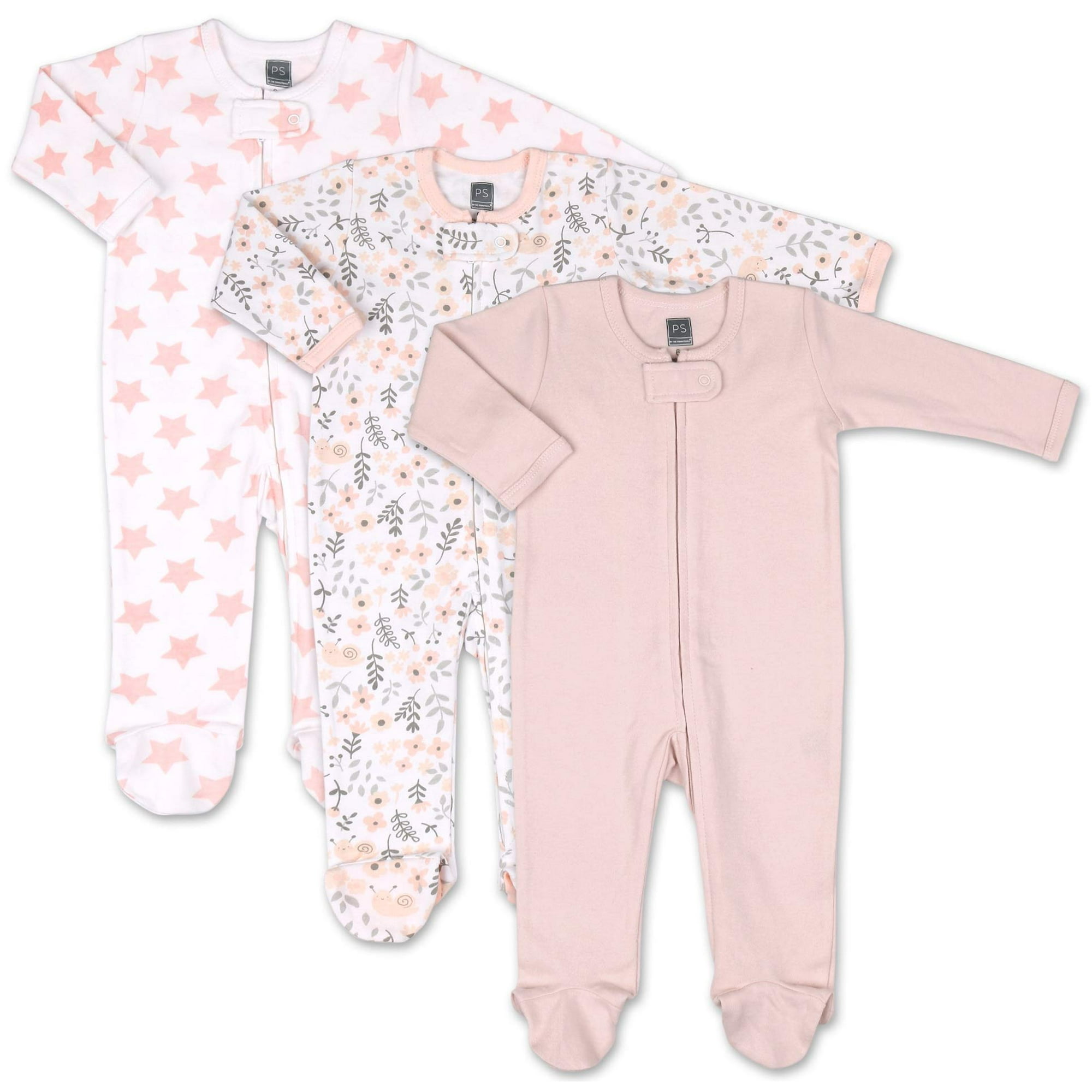 Click here for The Peanutshell Flowers & Stars 3 Pack Footed Slee... prices
