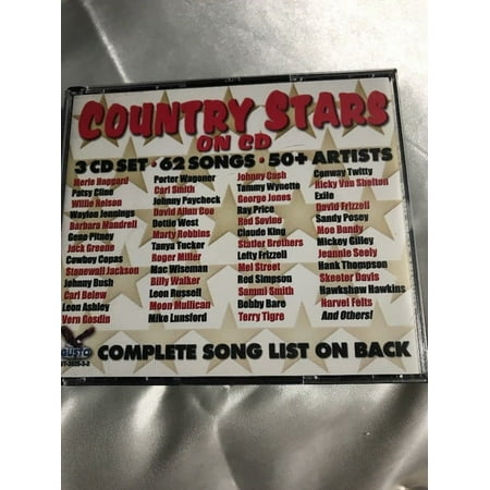 COUNTRY STARS ON CD - 3 CD SET - 62 SONGS - 50 + ARTISTS Ships N 24h ...